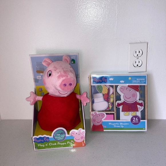 Peppa Pig | Toys | Peppa Pig Hug Oink Plush And Dress Peppa Magnetic ...